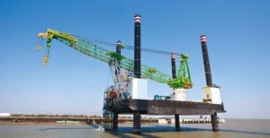 Jack-up Barge, 300 ton pedestal crane - VL Maritime Services (Pty) Ltd