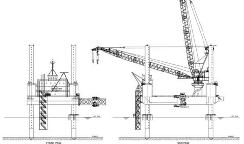 Jack-up Barge, 300 ton pedestal crane - VL Maritime Services (Pty) Ltd