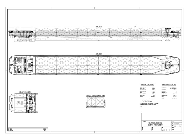 100 m low (air)draft propelled river barges (4x) - Van Loon Maritime ...